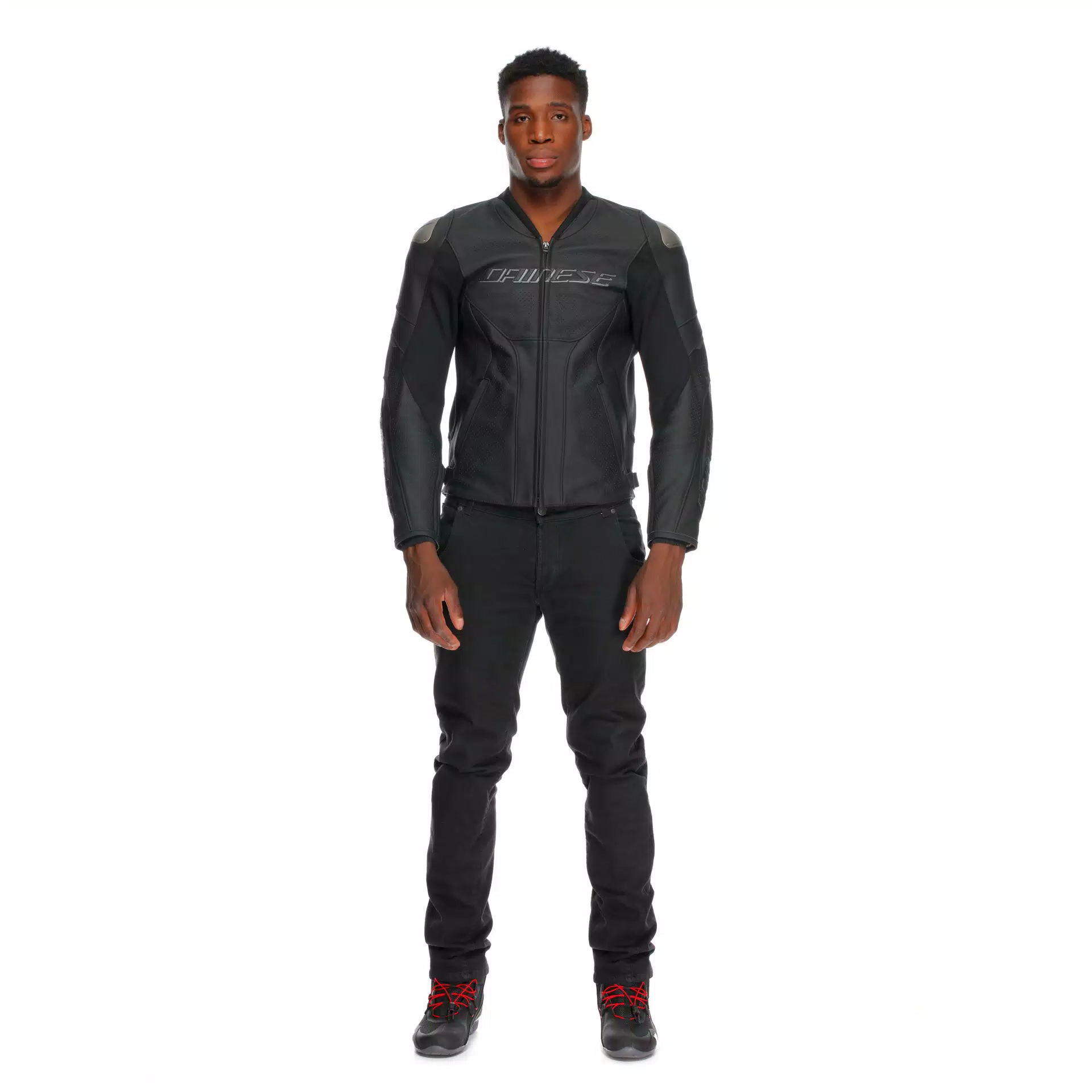 RACING 5 - BLOUSON MOTO EN CUIR PERFORÉE HOMME - TAILLE SHORT/TALL (S/T ...