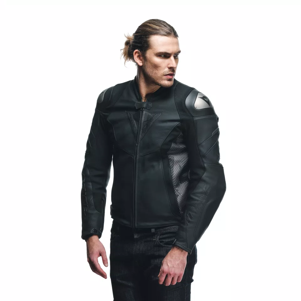 AVRO 5 LEATHER JACKET | BLACK/ANTHRACITE | Dainese