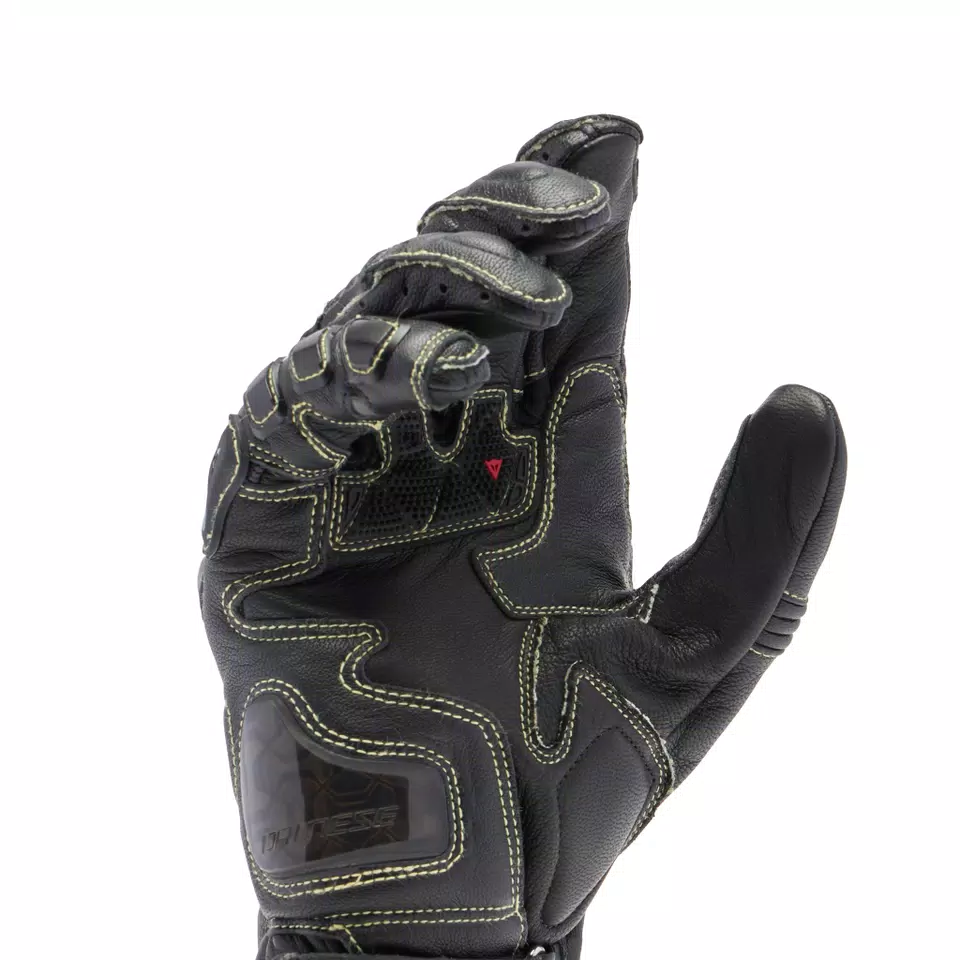 FULL METAL 7 - MEN'S MOTORCYCLE RACING LEATHER GLOVES | BLACK/BLACK ...