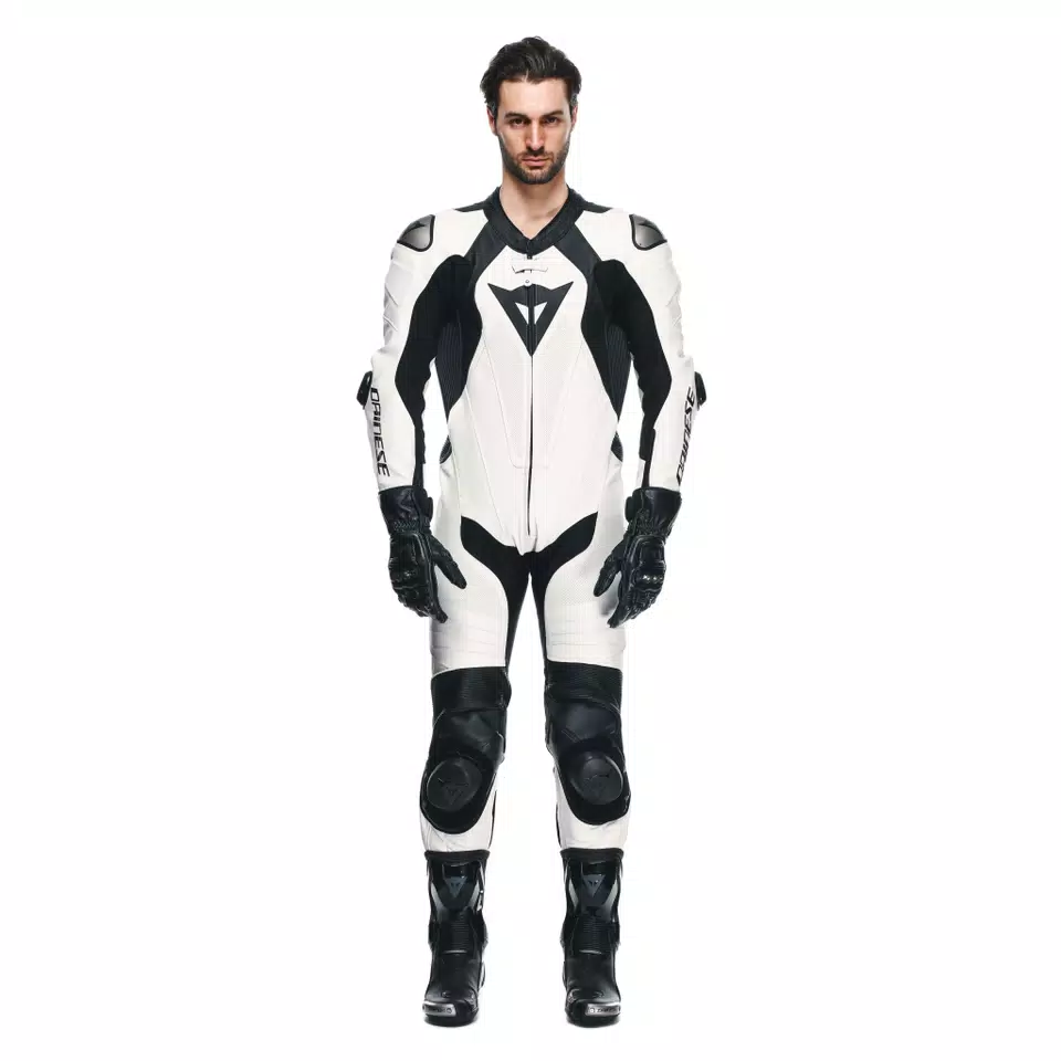 LAGUNA SECA 5 1PC LEATHER SUIT PERF. | WHITE/BLACK | Dainese