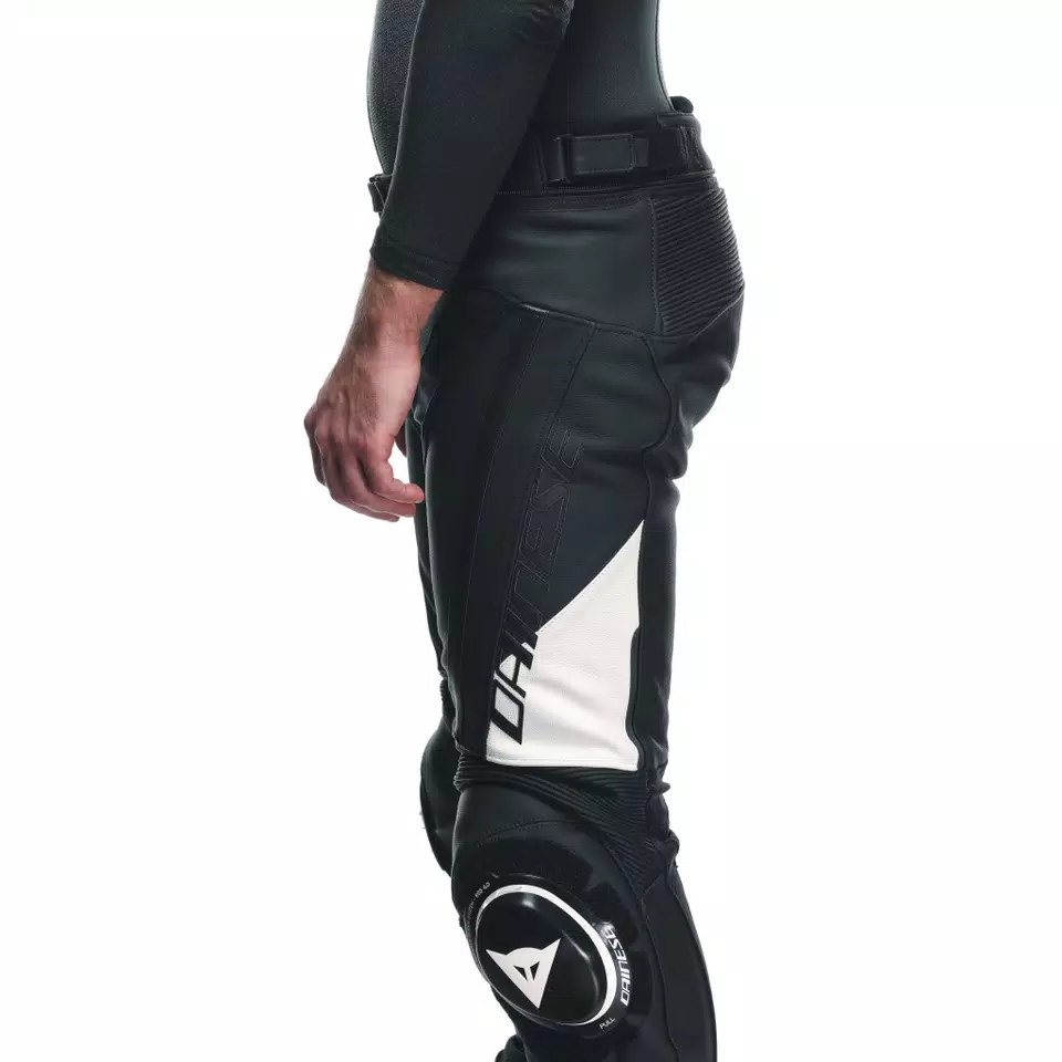 DELTA 4 LEATHER PANTS | BLACK/WHITE | Dainese