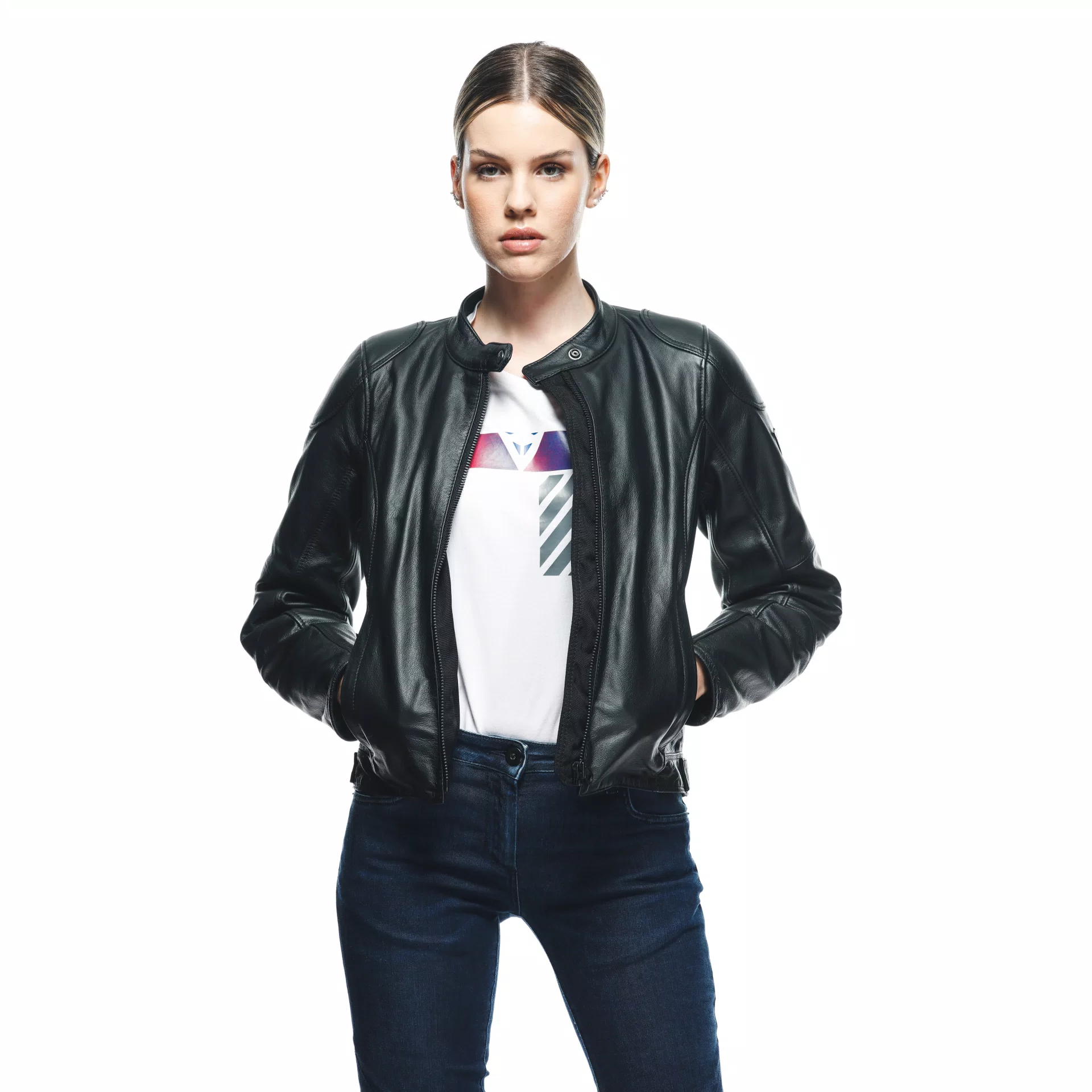 ELECTRA - WOMEN'S MOTORCYCLE LEATHER JACKET | BLACK | Dainese