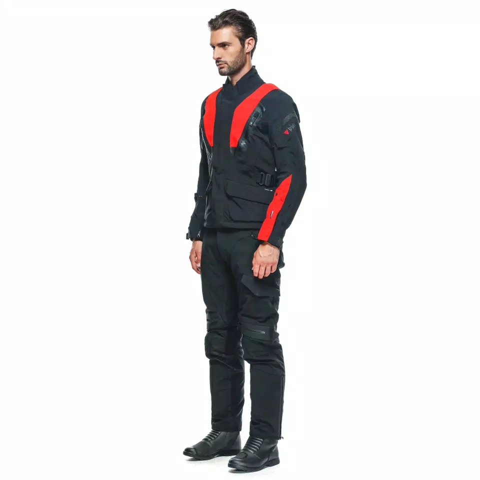 STELVIO D-AIR® D-DRY® XT JACKET | BLACK/LAVA-RED | Dainese