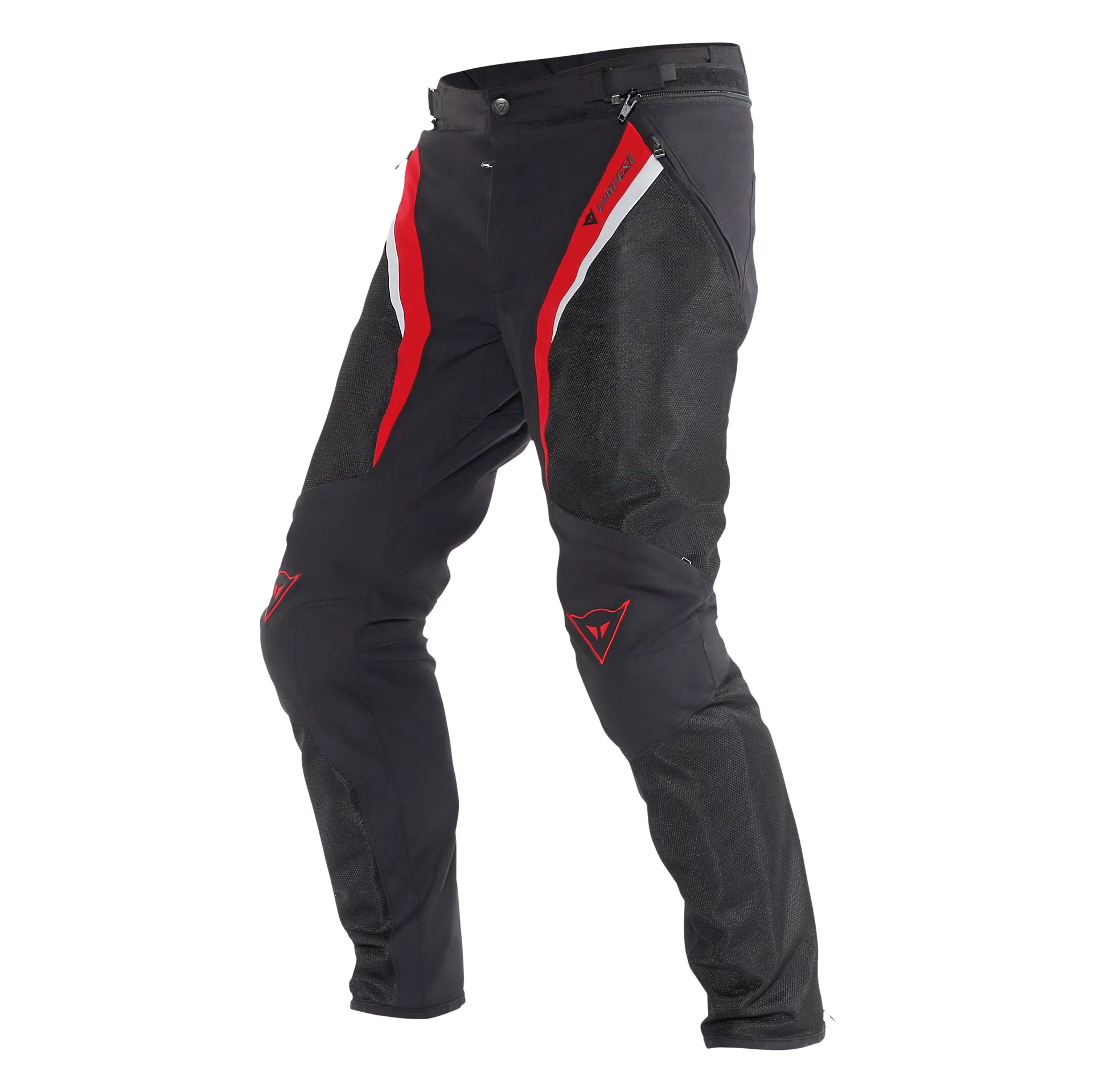 DRAKE SUPER AIR TEX PANTS | BLACK/RED/WHITE | Dainese