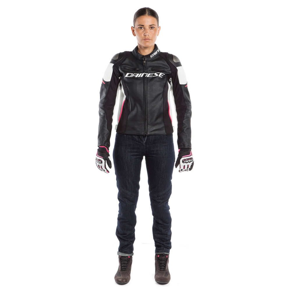 Racing 3 Lady Leather Jacket: Leather motorcycle jacket - Dainese ...