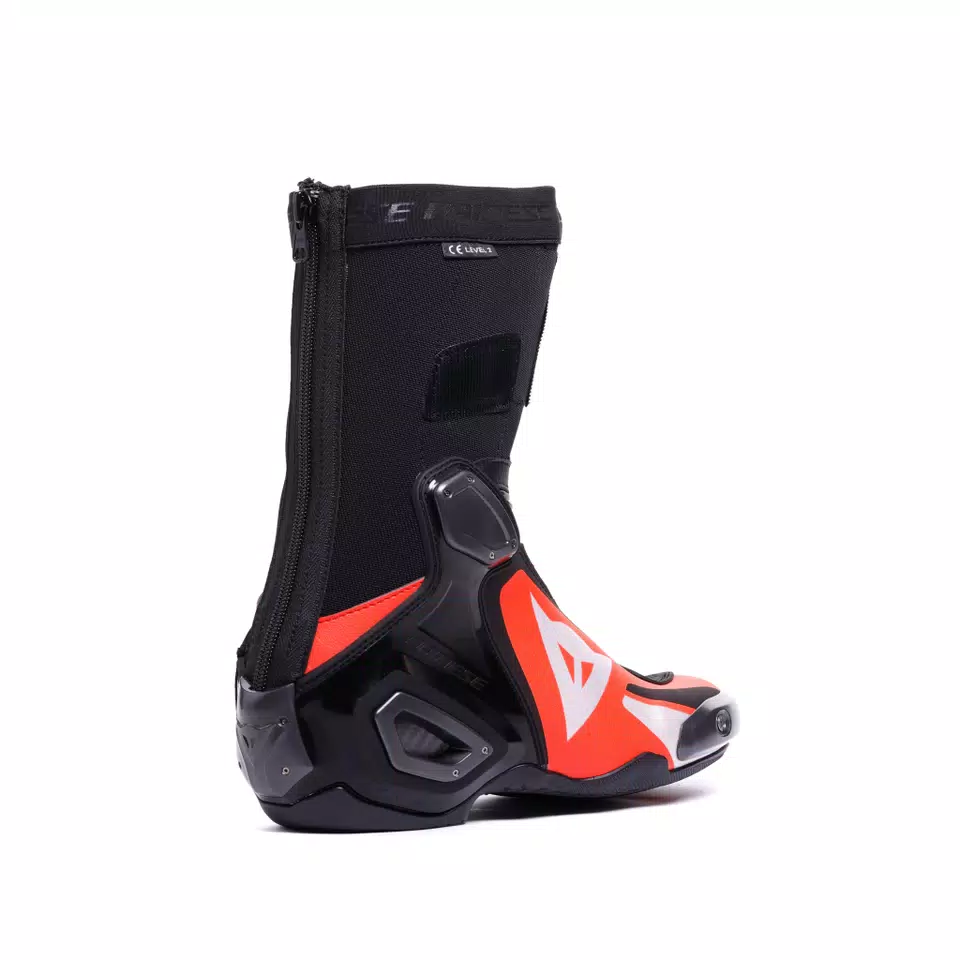 AXIAL 2 - MEN'S MOTORCYCLE RACING BOOTS | BLACK/RED-FLUO | Dainese