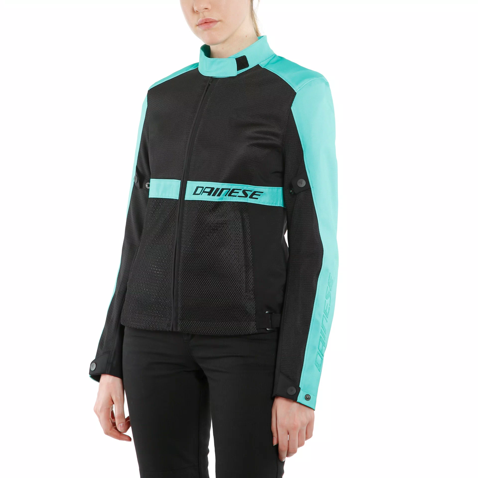 RIBELLE AIR LADY TEX JACKET | BLACK/ACQUA-GREEN | Dainese