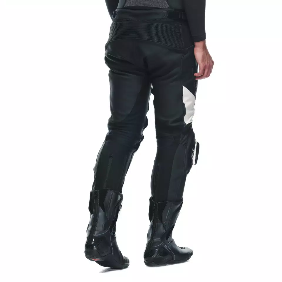DELTA 4 LEATHER PANTS | BLACK/WHITE | Dainese
