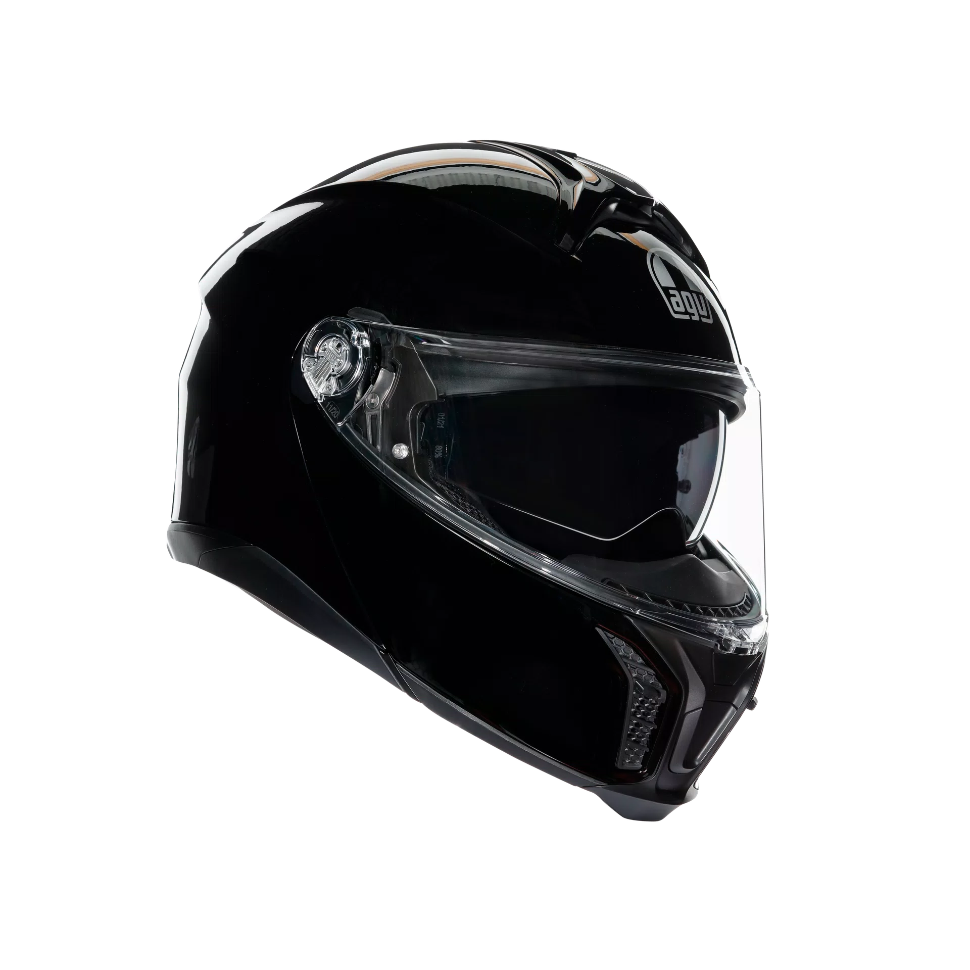 Open Face Helmet TOURMODULAR BLACK - MOTORBIKE FLIP UP HELMET E2206 | AGV