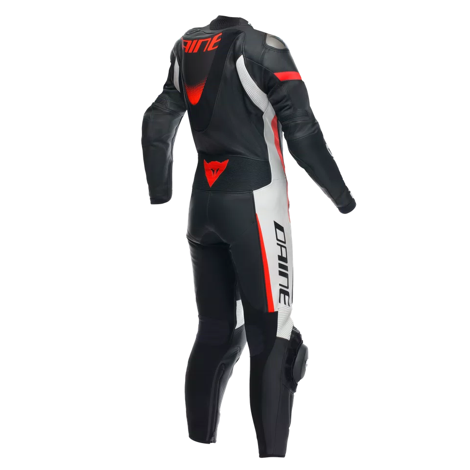 GROBNIK MONO DE CUERO PERFORADO 1PZ MUJER | BLACK/WHITE/FLUO-RED | Dainese