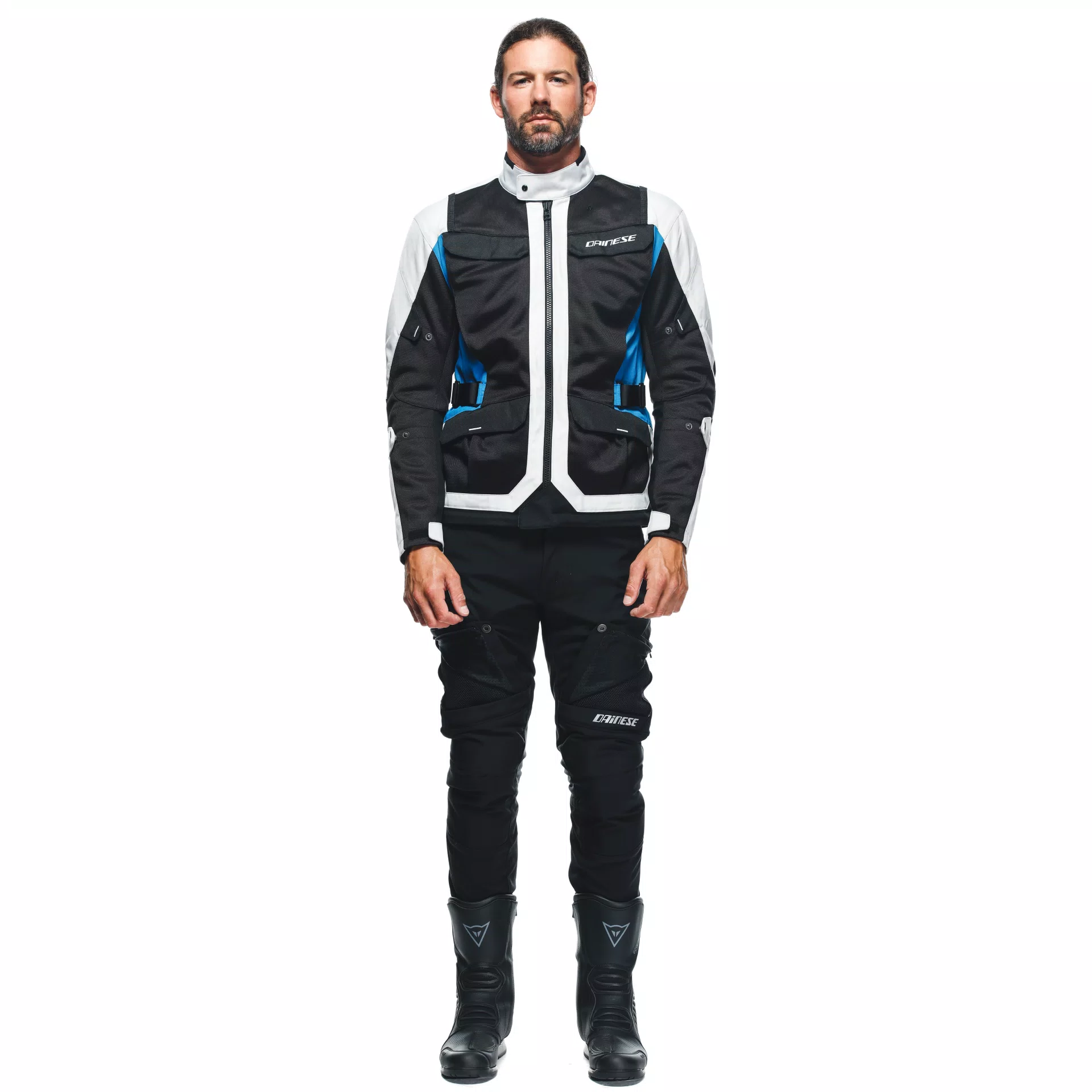 DESERT TEX JACKET | GLACIER-GRAY/BLACK/PERFORMANCE-BLUE | Dainese