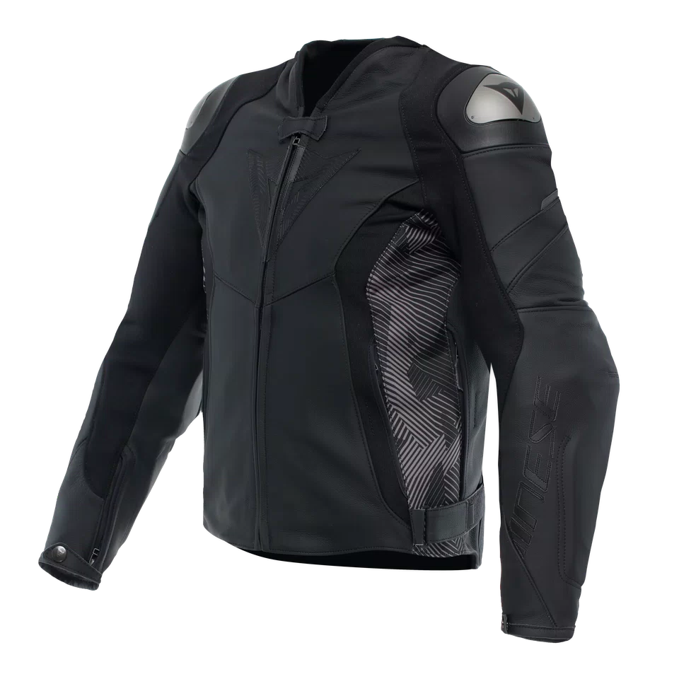 AVRO 5 LEATHER JACKET | BLACK/ANTHRACITE | Dainese