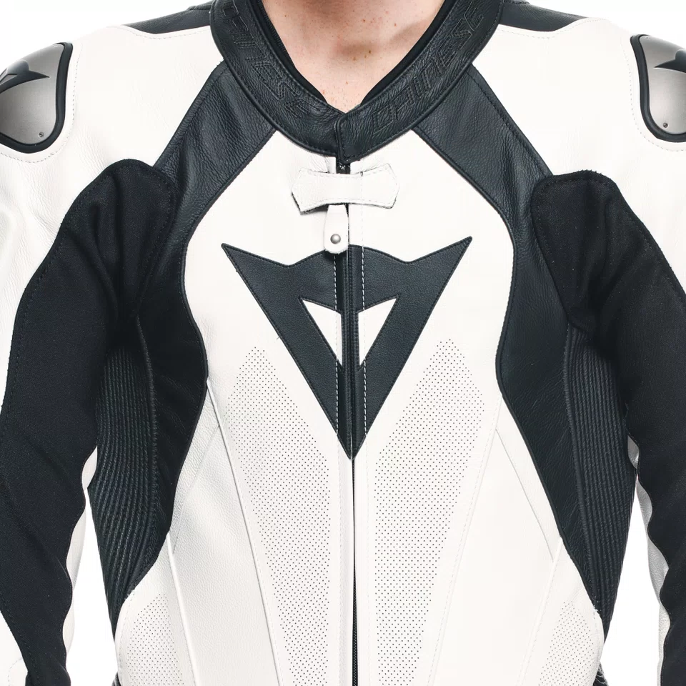 LAGUNA SECA 5 1PC LEATHER SUIT PERF. | WHITE/BLACK | Dainese