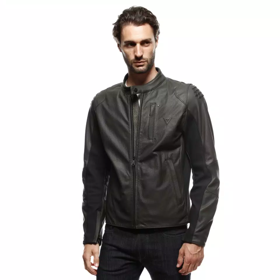 ISTRICE QDF PERF LEATHER JACKET | DARK-BROWN | Dainese