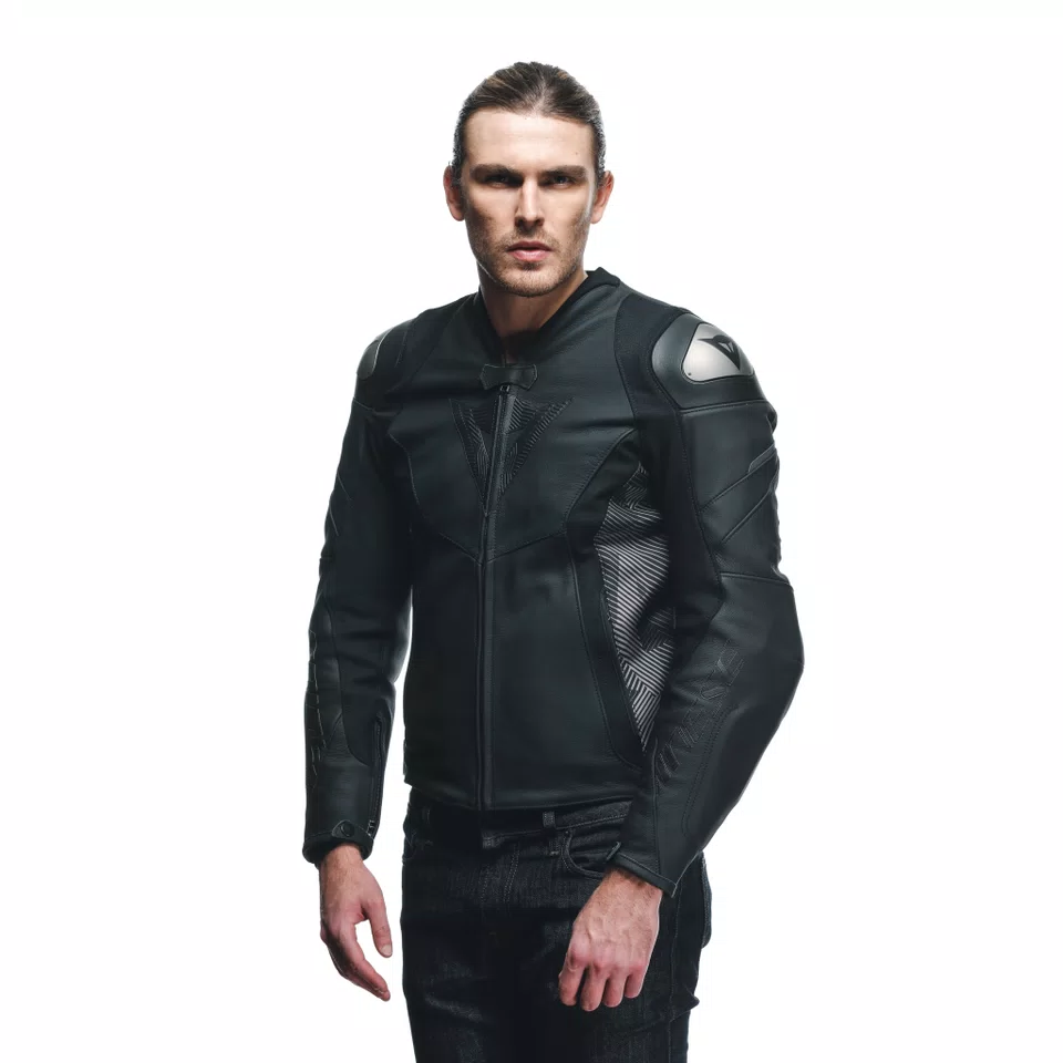 AVRO 5 LEATHER JACKET | BLACK/ANTHRACITE | Dainese