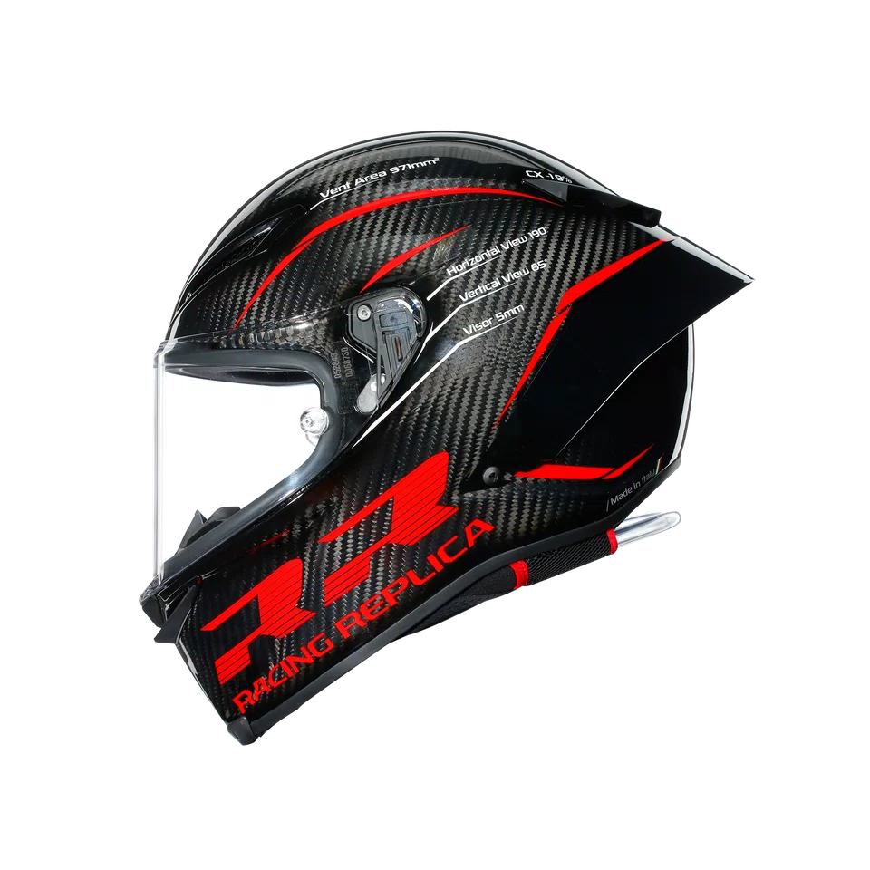 PISTA GP RR PERFORMANCE CARBON/RED - MOTORBIKE FULL FACE HELMET E2206 ...