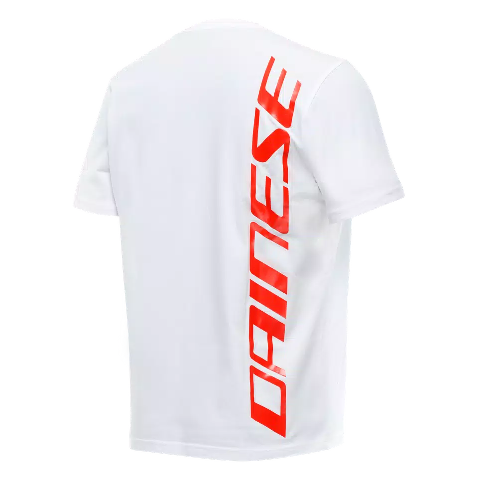 DAINESE BIG LOGO - T-SHIRT UOMO | WHITE/FLUO-RED | Dainese