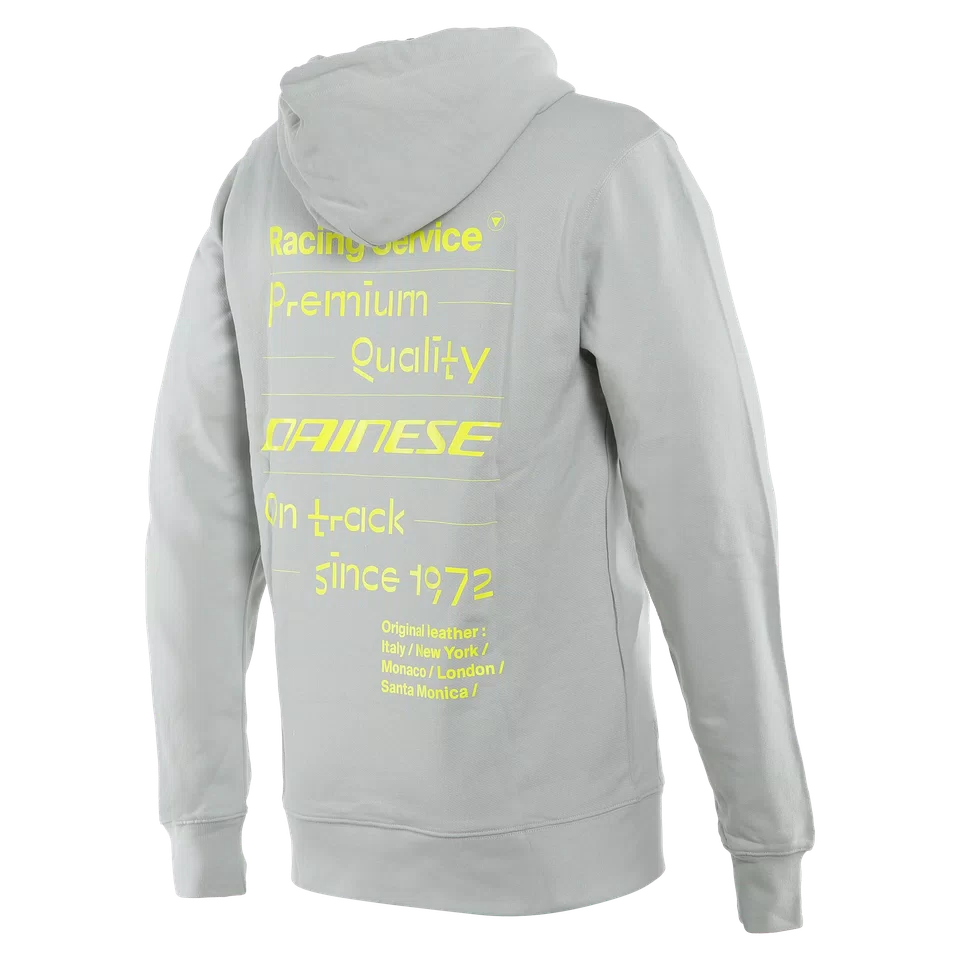 PADDOCK HOODIE | GLACIER-GRAY/FLUO-YELLOW | Dainese