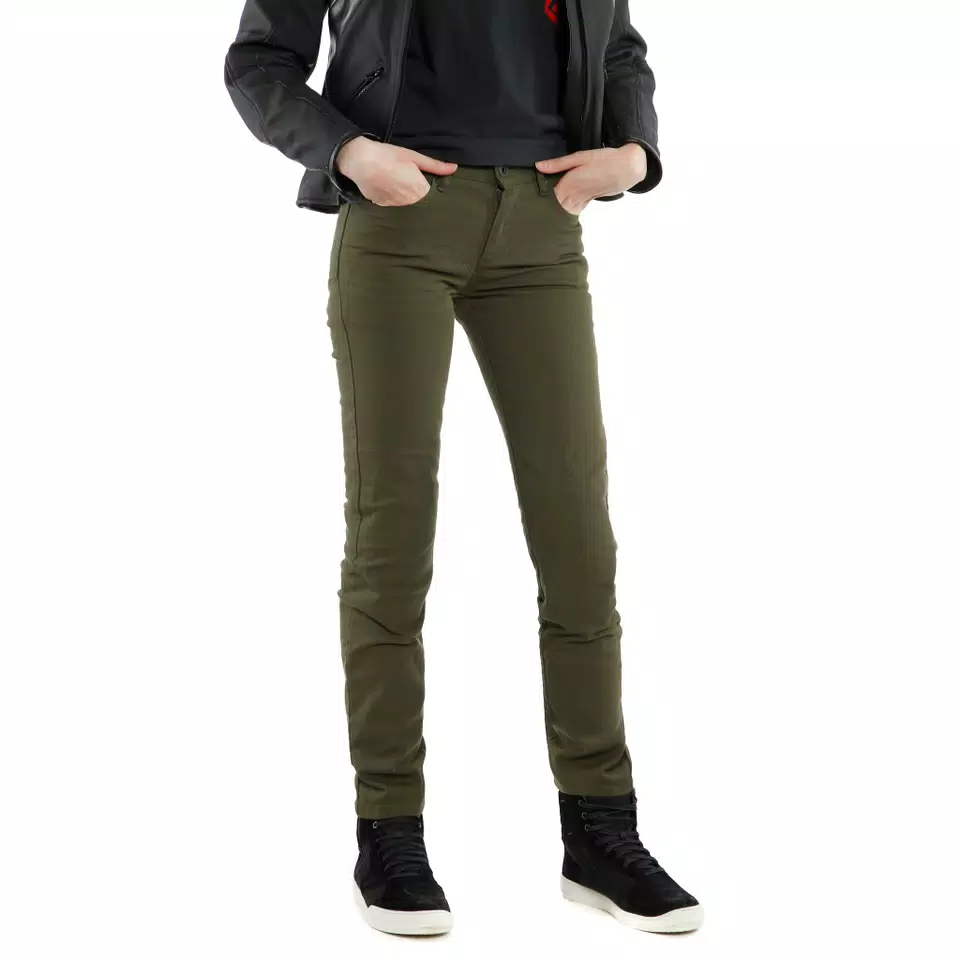CLASSIC SLIM LADY TEX PANTS | OLIVE | Dainese