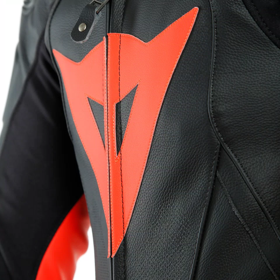 LAGUNA SECA 5 1PC LEATHER SUIT PERF. | BLACK/FLUO-RED | Dainese