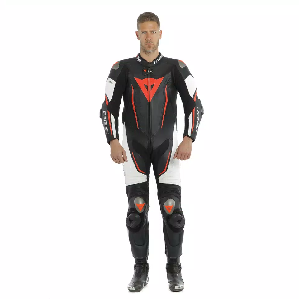 MISANO 2 D-AIR PERF. 1PC SUIT | BLACK/WHITE/FLUO-RED | Dainese