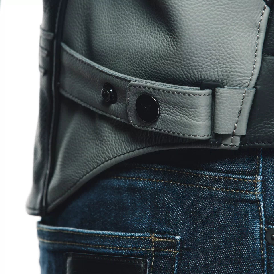 RACING 4 LEATHER JACKET PERF. | BLACK/CHARCOAL-GRAY | Dainese