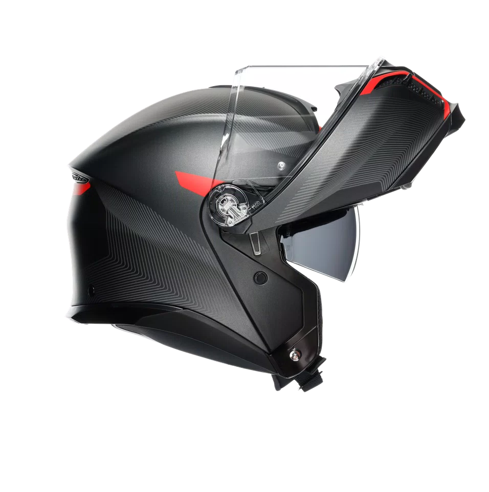Open Face Helmet TOURMODULAR FREQUENCY MATT GUNMETAL/RED - MOTORBIKE ...