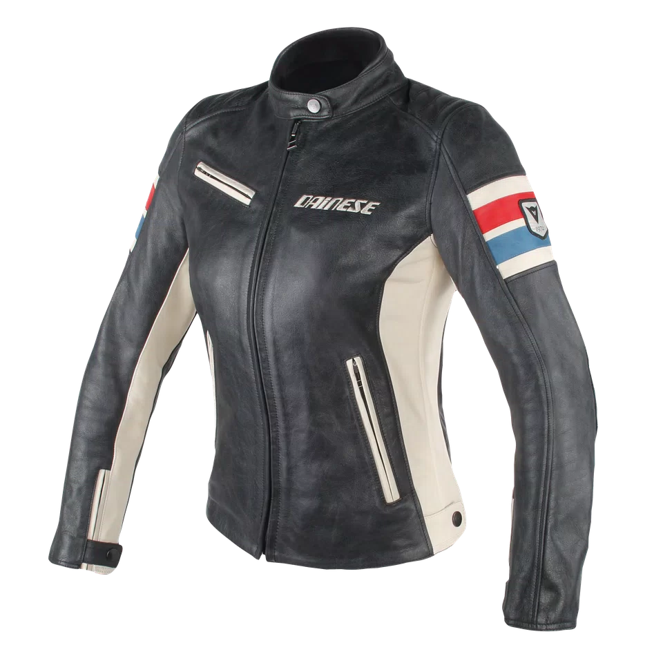 LOLA 5 LADY LEATHER JACKET | BLACK/RED/BLUE | Dainese