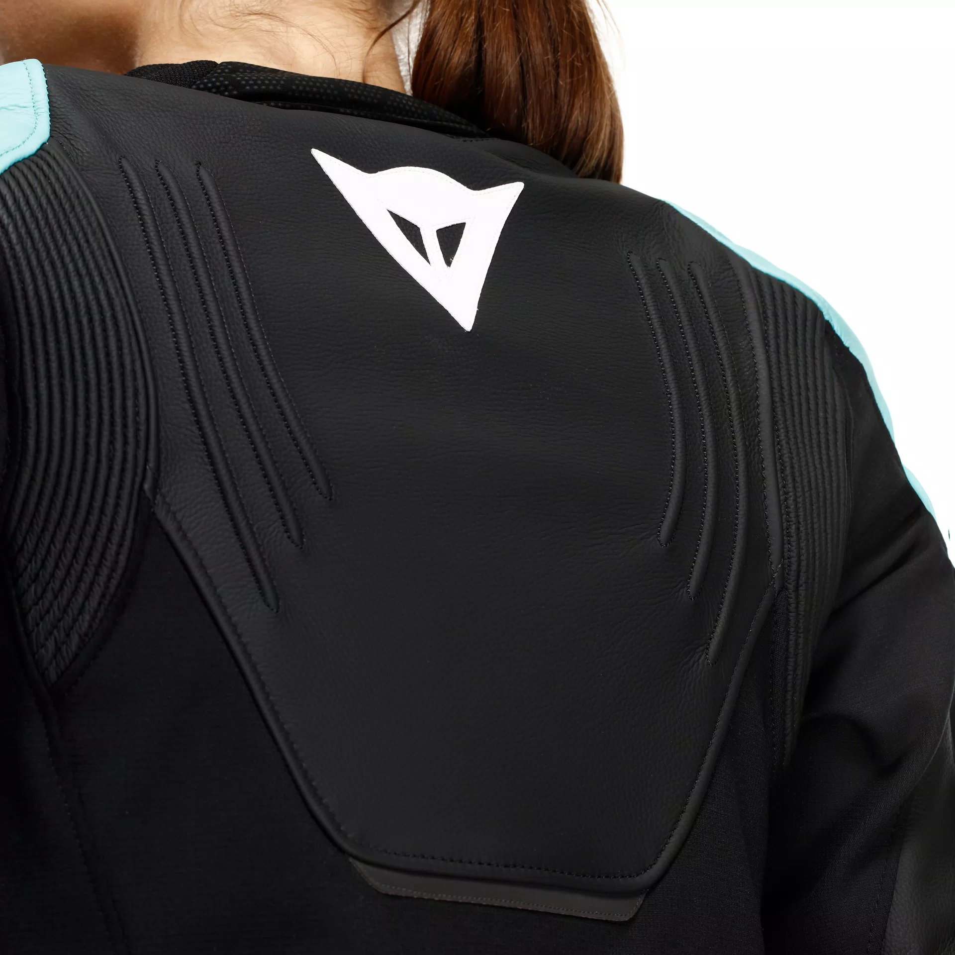 RACING 5 - WOMEN'S LEATHER MOTORCYCLE JACKET | BLACK/WATER | Dainese